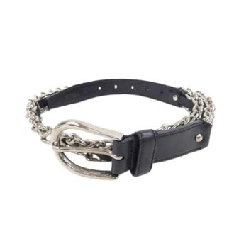 Miu Miu unisex, Pre-owned, Gris, Taille: ONE Size Ceinture en cuir Pre-owned