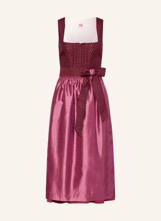 Spieth & Wensky Dirndl Holunder Im Materialmix rot