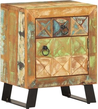 vidaXL Nachttisch 40x30x50 cm Recyceltes Massivholz Vidaxl