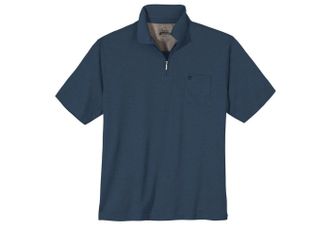 Hajo Poloshirt Hajo Zipper Poloshirt &Uuml;bergr&ouml;&szlig;e Stay Fresh marine