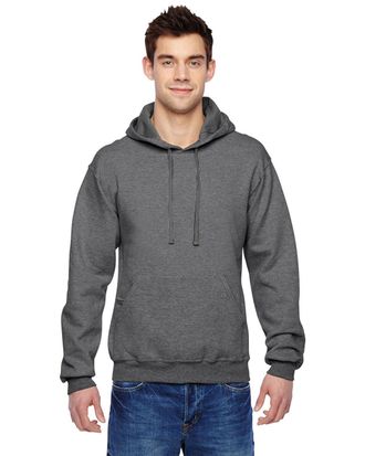 Fruit Of The Loom Mens Hooded Sweatshirt,Charcoal Heather,Large