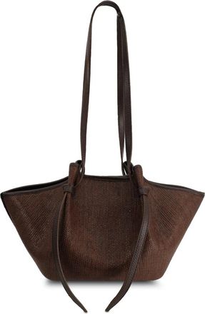 Yuzefi Femme, Sacs, Brun, Taille: ONE Size Grand sac cabas Mochi en raphia tiss&eacute;