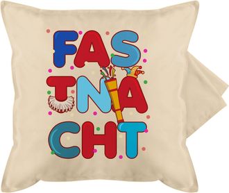 Shirtracer Kissenbezug - Karneval & Fasching - Kissen - Fastnacht Schriftzug I Fastnacht I Fasnacht I Fasnet - 50 x 50 cm - Beige Natur - karnevalskissen faschin