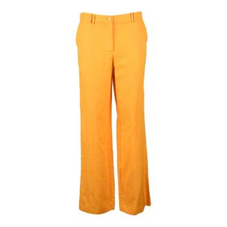 Patrizia Pepe Stylische Leinenmischung Hose - - Trousers - Damen - Orange - M