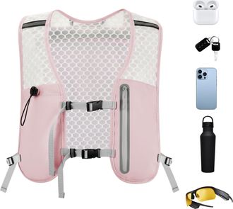 Generic Feuchtigkeitsweste Für Laufen Damen - Justierbarer Lauf Wasser Weste Hydratationsrucksack | Leichte Non-Gleit-Trinkblasen-Staufach und Handytasche zum