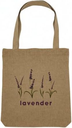 Fabulous Sac Shopping Tote Bag Aspect Lin - Lavender Flowers Minimalist Chic Love - Sac de Courses Toile Epaisse 360g Beige Naturel Cabas Port&eacute; Epaule Solide I