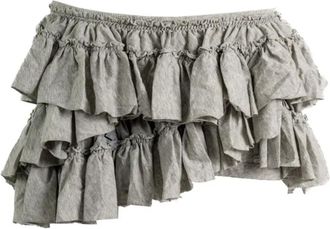 Dries Van Noten Femme, Shorts, Gris, Taille: 40 FR Cotton Jersey Shorts