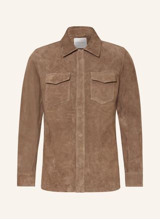 Profuomo Profuomo Leder-Overjacket braun