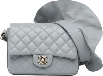 Chanel Sac Bolero &agrave; rabat Pre-owned - Femme - Pre-owned - Gris - Taille: ONE Size