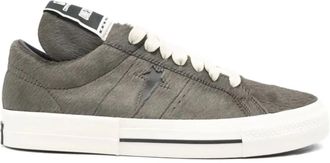Rick Owens Low-Top Sneaker - X Converse Fur Sneaker Dark Dust/black - Gr. US_10_5 - in Schwarz - f&uuml;r Damen