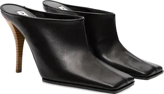 Alaia Square-toe Leather Mules