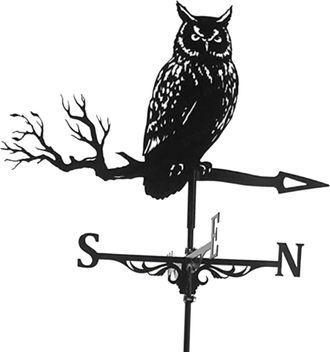 Generic Wetterfahne Aus Metall, Windrichtungsanzeiger, Dekoration F&uuml;R Garten, Terrasse, Dach, Koppel(B)