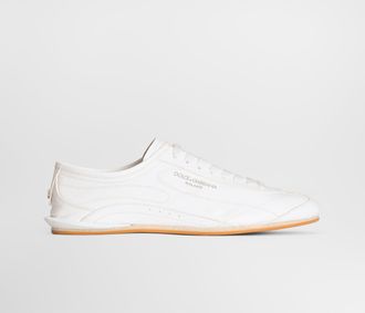 Dolce & Gabbana Lipari Aus Kalbsleder - Mann Schn&uuml;rschuhe Weiss 40.5