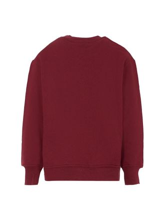 Msgm Logo Cotton Jersey Sweater - Red