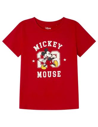 Springfield Damen License Mickey Mouse T-Shirt Unterhemd, rot, Medium