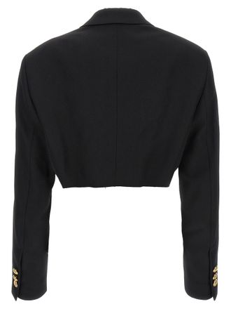 Palm Angels Womens Black Polyester Blazer Clothing