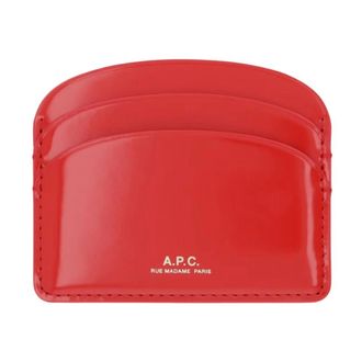 A.P.C. A.p.c. - Porte-Cartes Demi-Lune - Femme - Accessoires - Rouge - Taille: ONE Size