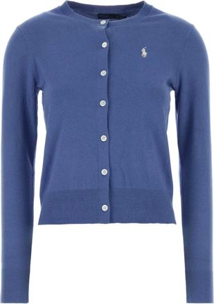 Polo Ralph Lauren Femme, Pulls, Bleu, Taille: 36 FR Cardigan en m&eacute;lange de coton