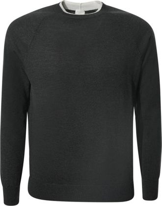Eleventy Homme, Pulls, Gris, Taille: M Pull Ras du Cou