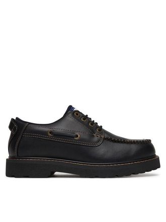 Tommy Jeans Halbschuhe Archive 01 Boat Shoe Leather EM0EM01651 Schwarz