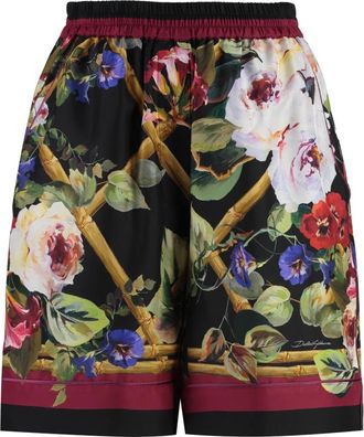 Dolce & Gabbana Femme, Shorts, Multicolore, Taille: 36 FR Printed Silk Shorts