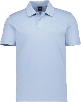Boss Orange by Hugo Boss BOSS Orange Herren Polo-Shirt blau Slim Fit