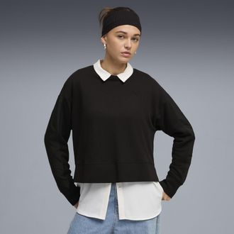 Puma HER Relaxed Sweatshirt Damen, Kleidung, Schwarz, XL
