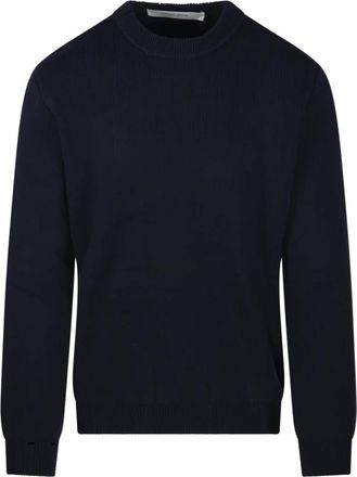 Golden Goose Homme, Pulls, Bleu, Taille: L Pull Ras du Cou Regular en Tricot