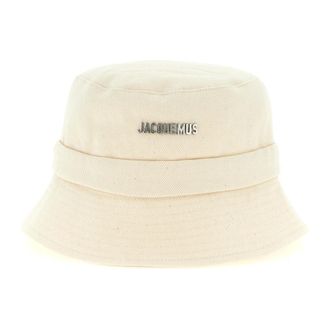 Jacquemus Homme, Accessoires, Beige, Taille: 58 CM Le Bob Gadjo Bucket Hat
