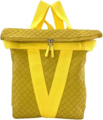 Bottega Veneta Sac &agrave; dos vintage Pre-owned - Femme - Pre-owned - Jaune - Taille: ONE Size