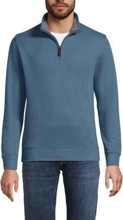 Lands End Zipper-Pullover aus Bedford-Ripp, Herren, Größe:48-50 regular, Blau, Baumwolle, by Lands End