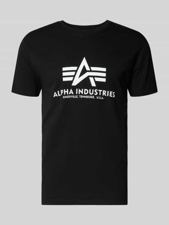 Alpha Industries T-Shirt mit Logo und Rundhalsausschnitt