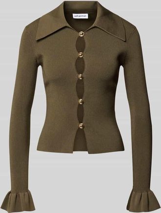 Self Portrait Slim Fit Bluse aus Viskose-Mix