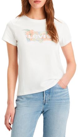 Levi's Damen The Perfect Tee T-Shirt, Hibiscus BW Fill BRI, XS