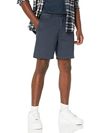 Amazon Essentials Short Chino 18cm, Coupe Ajustée Homme, Bleu Marine Foncé, 29W