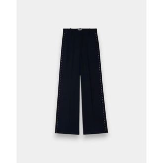 Zadig&Voltaire Femme, Pantalons, Bleu, Taille: 34 FR Wide Pantalons