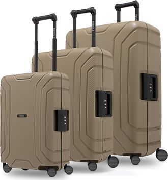 Redolz Hartschalen Koffer-Set 3-teilig ohne Rei&szlig;verschluss | 3-Punkt-Verschluss-System | aus hochwertigem Polypropylen Material | 4-Doppelrollen & TSA-Schlos