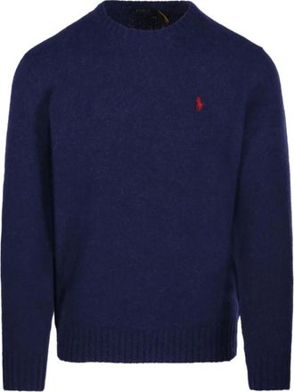 Ralph Lauren Homme, Pulls, Bleu, Taille: M Pull en maille Shetland bross&eacute;e