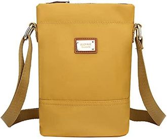 Generic Sac à bandoulière en nylon léger et simple pour femme, couleur unie, sac à bandoulière pour téléphone portable, sac à langer, doré, Taille unique
