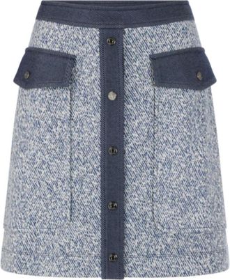 Marc Cain Kurzer Rock aus Stretch-Viskose - - Skirts - Damen - Blau - XS