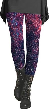 Generic Leggings à paillettes pour femme, pantalon scintillant, pantalon décontracté imprimé à paillettes, pantalon long tendance et extensible, leggings conf