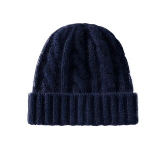 Generic Chapeaux dext&eacute;rieur en maille &eacute;paisse pour homme et femme en hiver, Bleu profond, M
