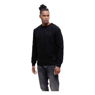 Carlo Colucci Homme, Pulls, Noir, Taille: M Tricot Ras du Cou