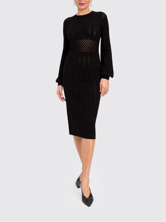Twinset Slim-Fit Midi-Strick-Etuikleid mit durchbrochenen Details