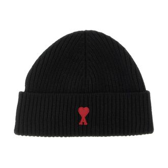 Ami A.m.i. Logo Beanie M&uuml;tze - - Accessories - unisex - Schwarzk - ONE SIZE