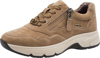 Tamaris Comfort Damen Sneaker flach mit Rei&szlig;verschluss Wasserabweisend, Grau (Pepper), 39 EU