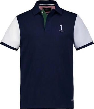 Hackett Herren Polo-Shirt blau Baumwoll-Piqu&eacute;