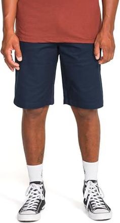 Volcom Mens Vmonty Stretch Chino Short, Dark Navy, 34