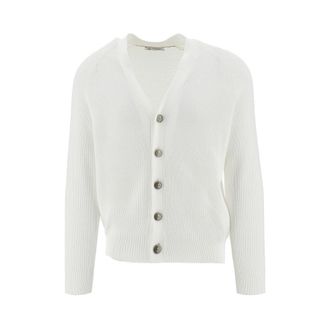 Brunello Cucinelli English rib cotton cardigan Man 48