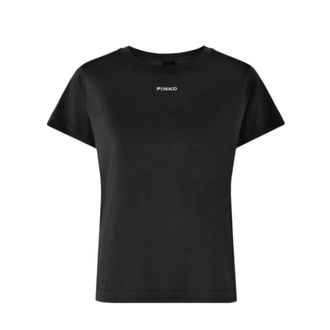 Pinko Pinko, Femme, Tops, Noir, Taille: 40 FR T-shirt &agrave; imprim&eacute; logo